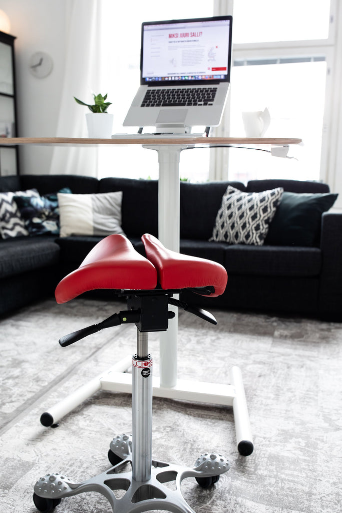 Salli Sway Ergonomic Gas spring Two-Part Seat Saddle Chair Stool with ...