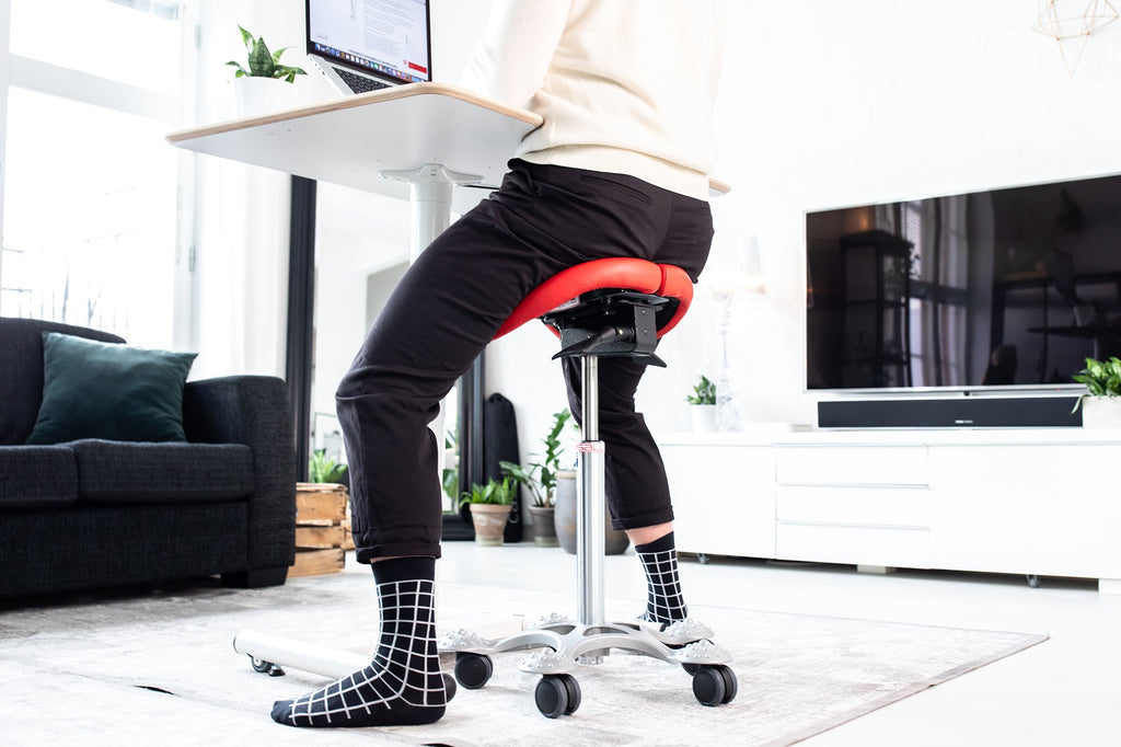 Salli Sway Ergonomic Gas spring Two-Part Seat Saddle Chair Stool with ...