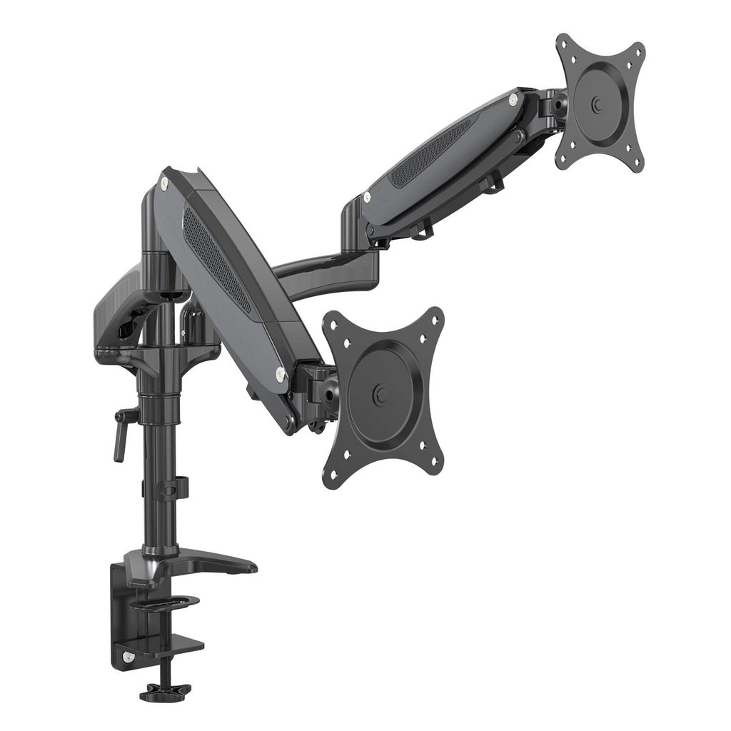 Dual Gas Spring Fully Adjustable Monitor Arm Mount Stand, for Two 15 ...