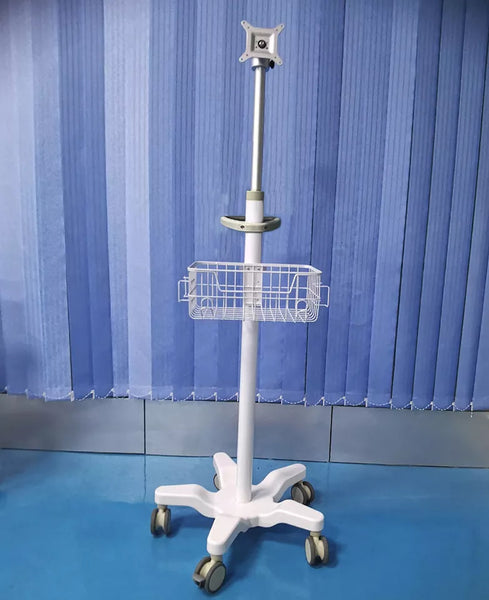 Customized Height Adjustable Patient Monitor Stand Rolling medical car ...