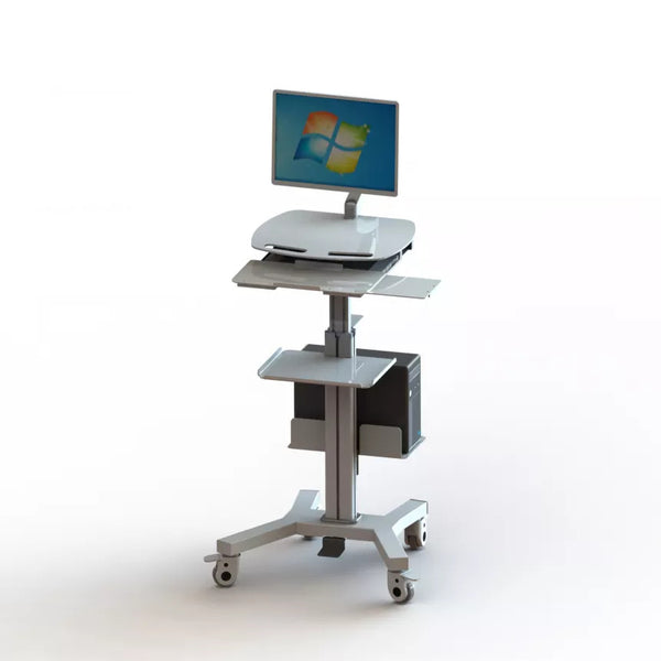 All in one workstation Height Adjustable Mobile Medical computer troll ...