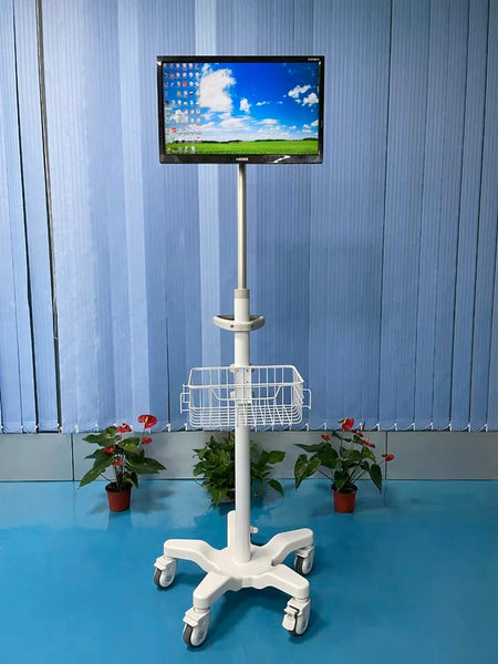 Customized Height Adjustable Patient Monitor Stand Rolling medical car ...