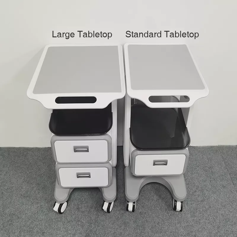 High Quality Mobile Medical Dental Trolley Cart with Two or One Drawer ...