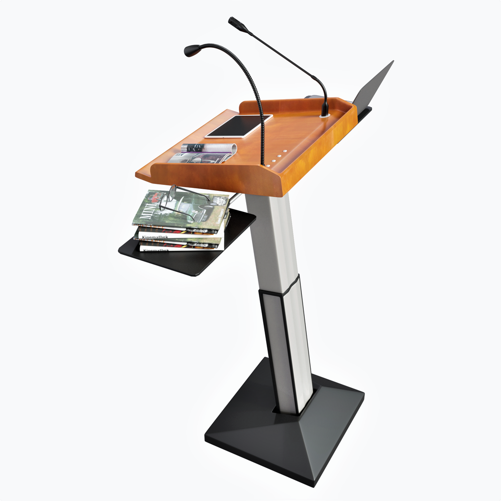 Smart Lectern Electronically Height Adjustable with Light and Mic ...