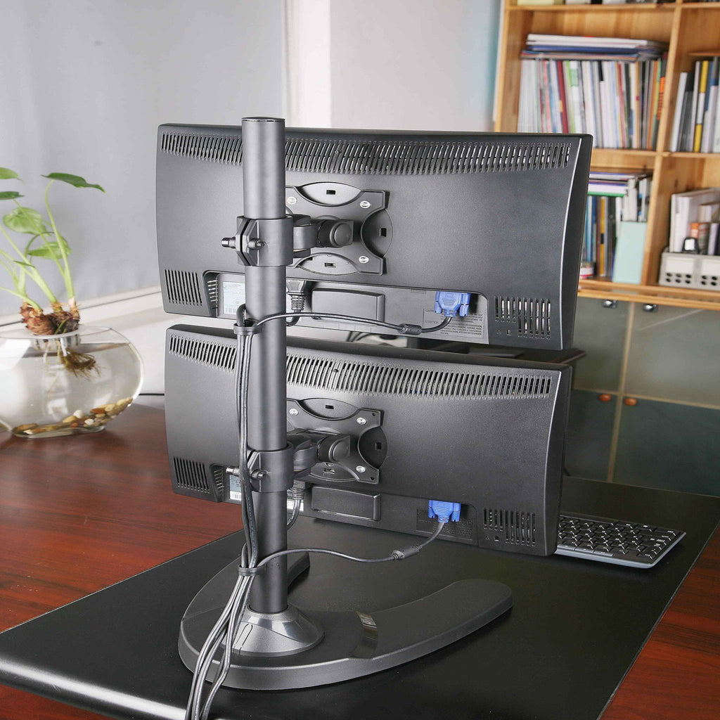 Dual Monitor Desk Stand Free Standing LCD LED Flat Screen TV Holds in ...