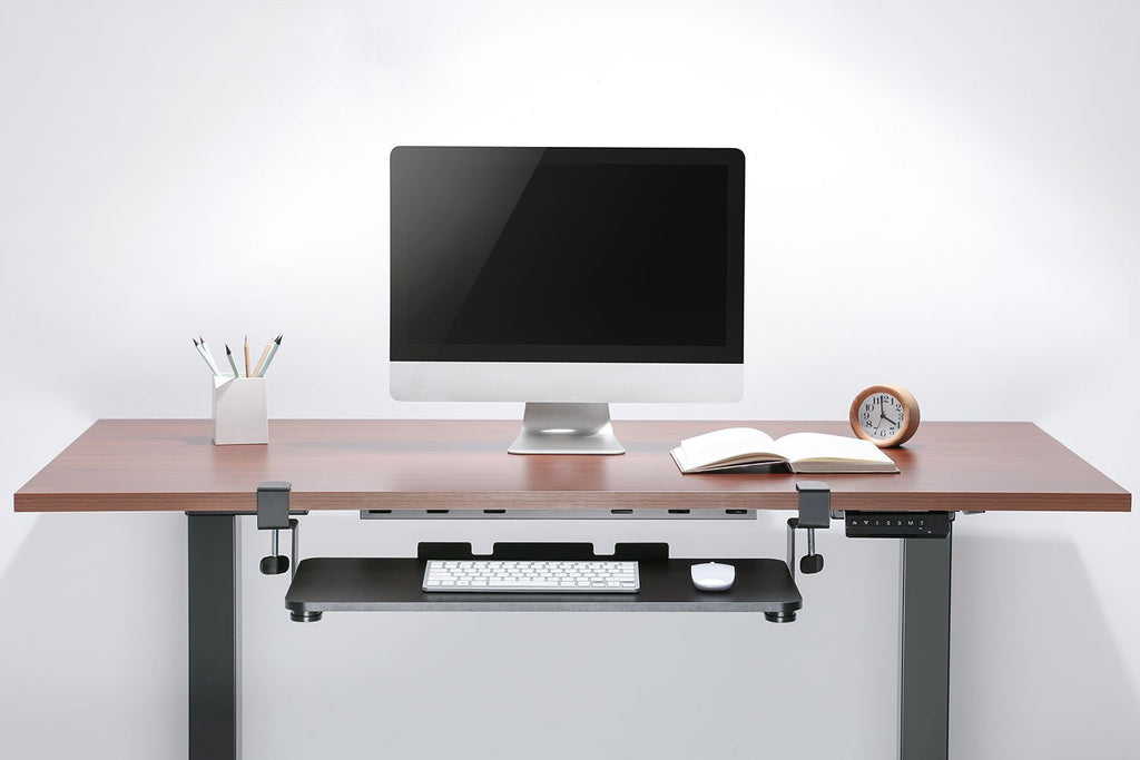 Clamp-On Adjustable Keyboard Tray, Under Desk Keyboard Tray, Improve C ...