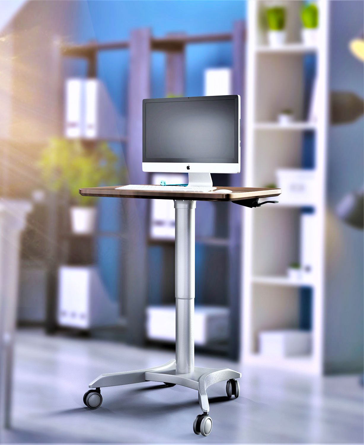Instant Multi-Purpose Rolling Podium Lectern with Wheels Laptop Workst ...
